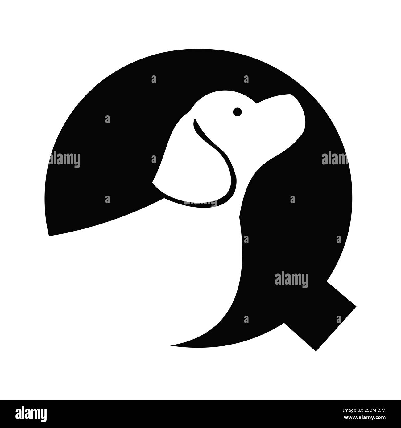 Initial Letter Q Pet Logo Concept With Dog Head Symbol Vector Template ...