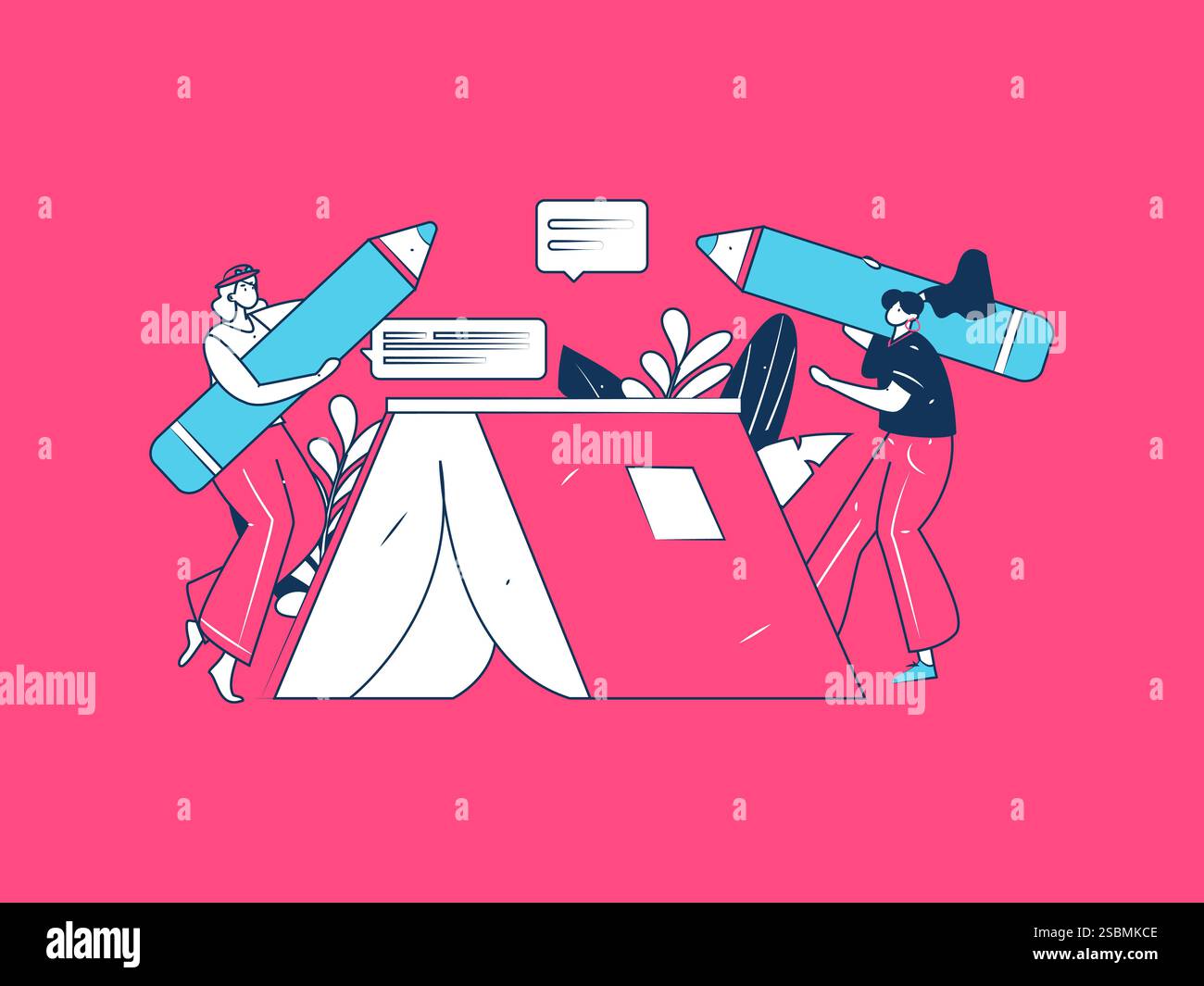 Education and learning people flat vector concept hand drawn ...