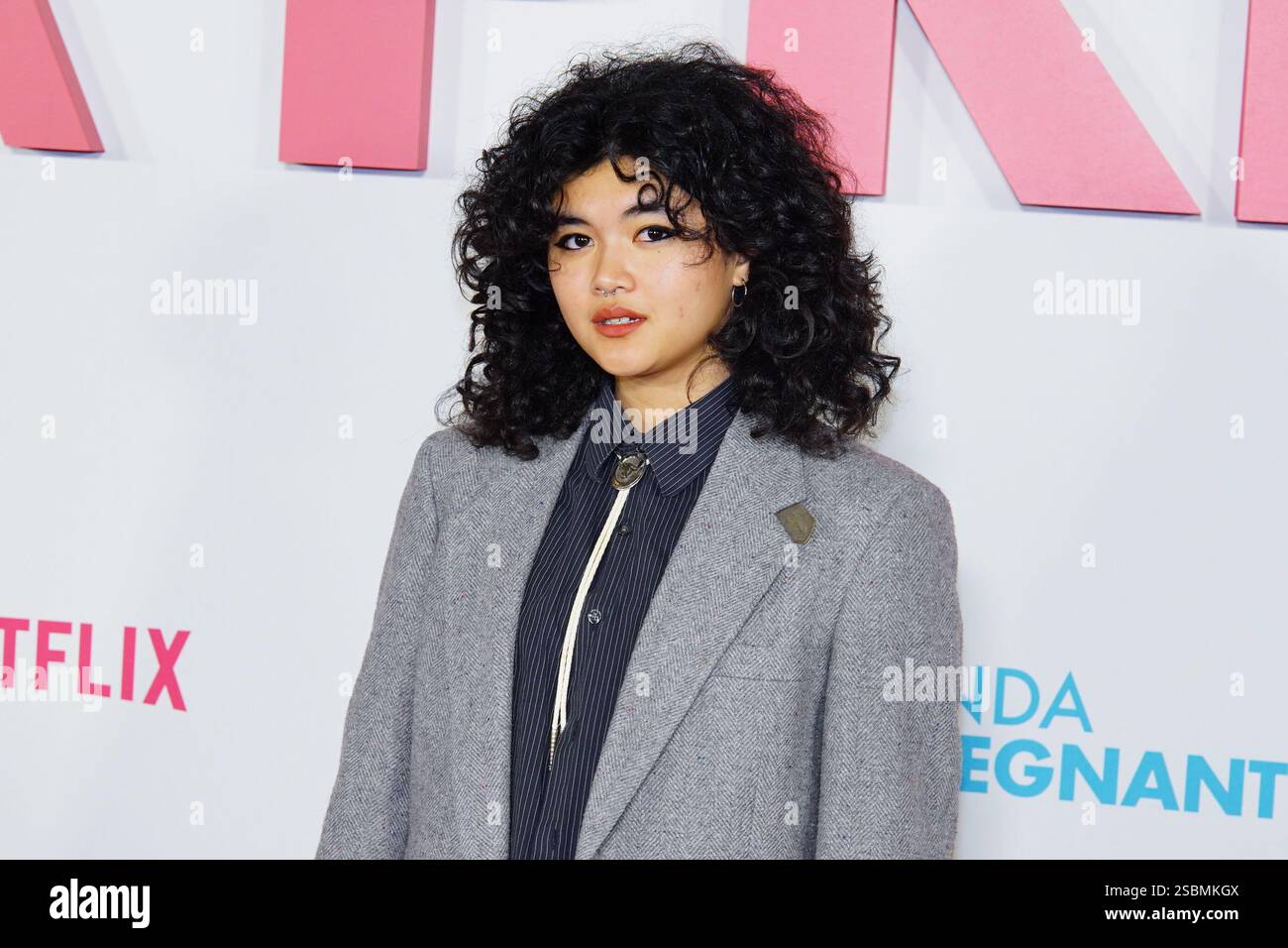 New York, United States. 03rd Feb, 2025. Sam Morelos arrives on the red ...