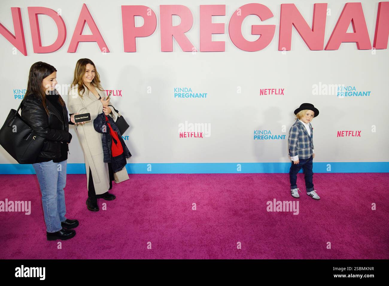 New York, United States. 03rd Feb, 2025. Duke McCloud (R) arrives on ...