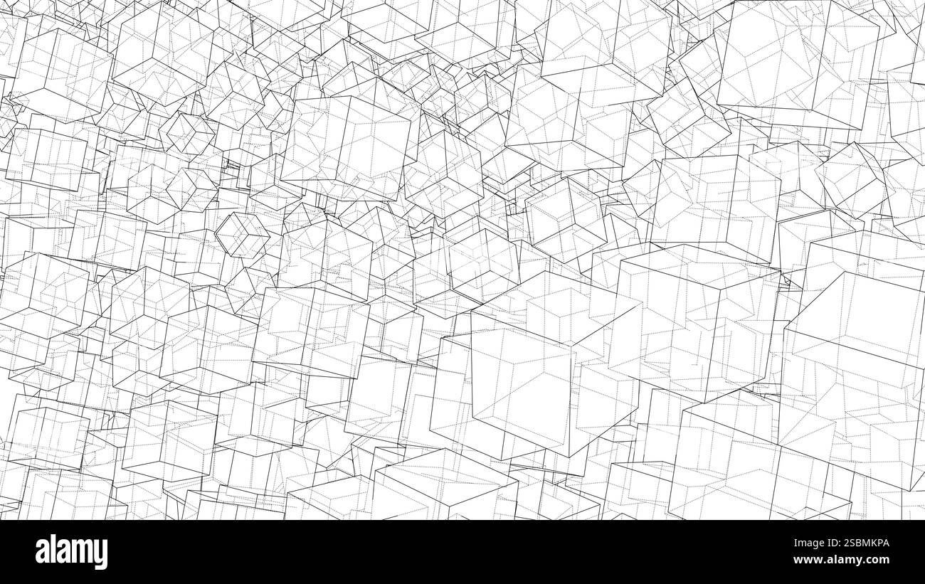 Wireframe Boxes. Sketch style Stock Vector Image & Art - Alamy