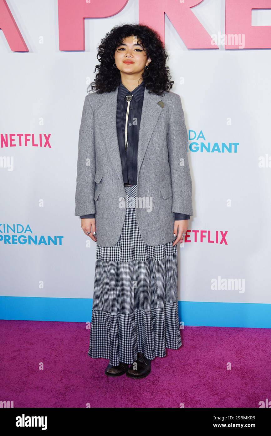 New York, United States. 03rd Feb, 2025. Sam Morelos arrives on the red ...