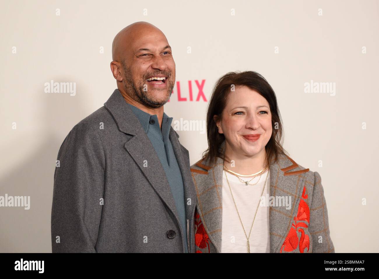New York, USA. 03rd Feb, 2025. (L-R) Keegan-Michael Key and Elle Key ...