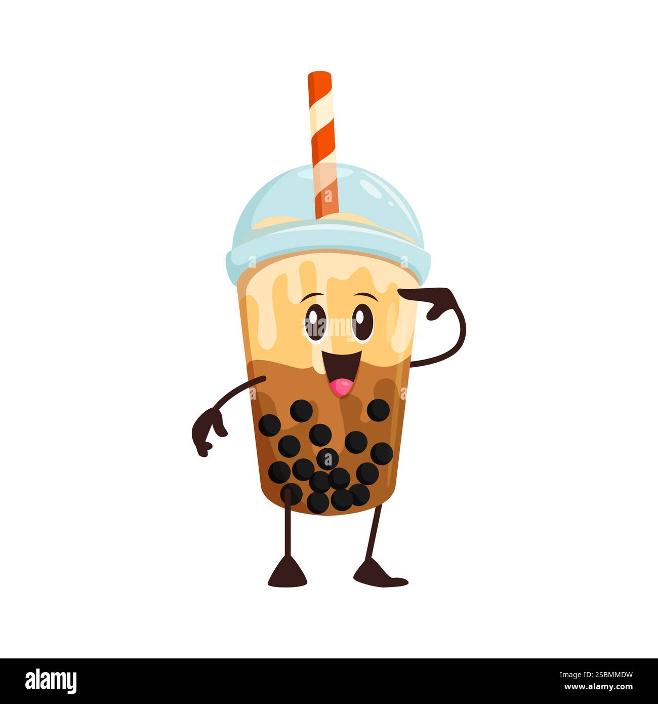Cartoon bubble tea cup character, vector fast food mug kawaii personage ...