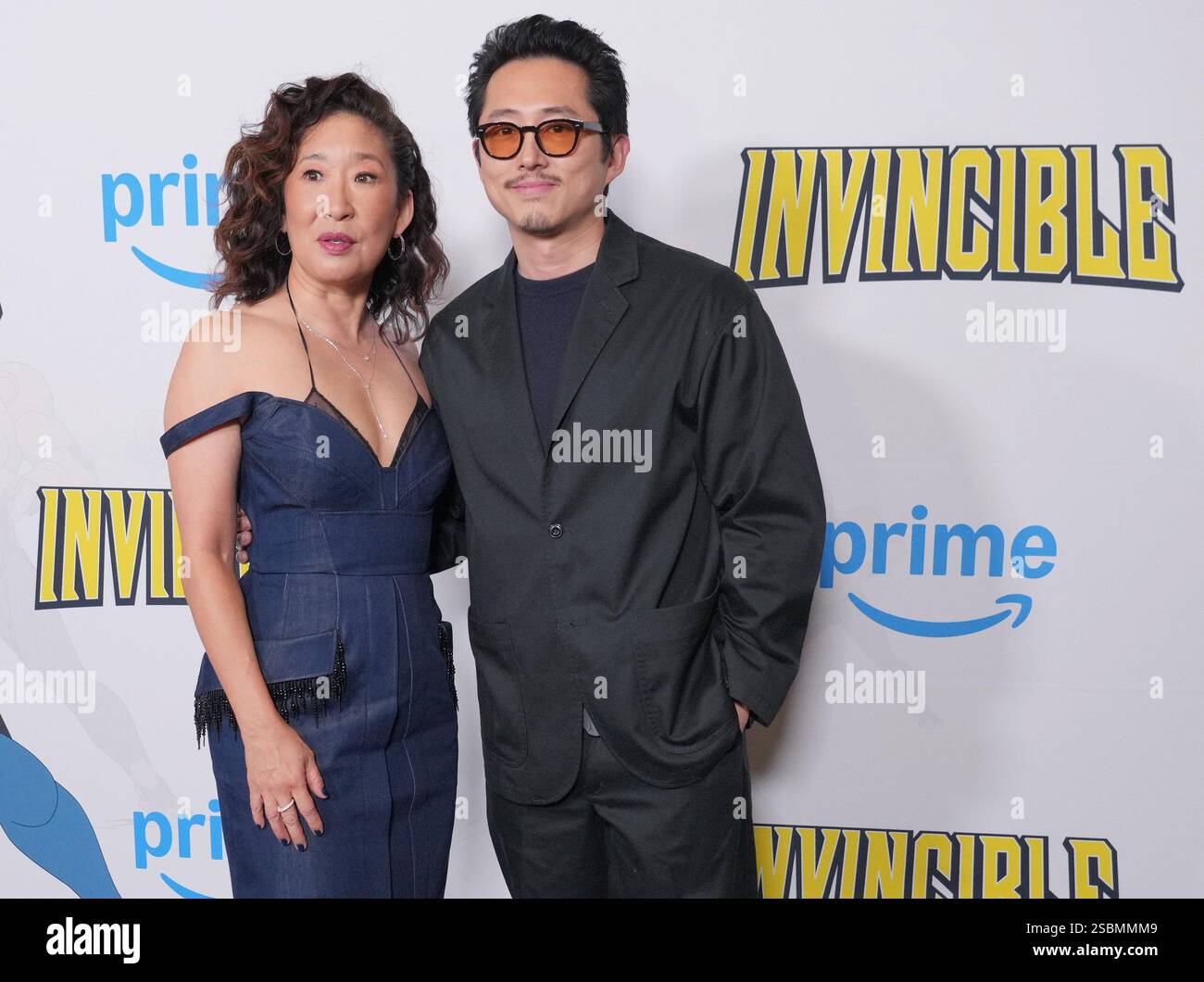 Los Angeles, USA. 03rd Feb, 2025. (L-R) Sandra Oh and Steven Yeun ...