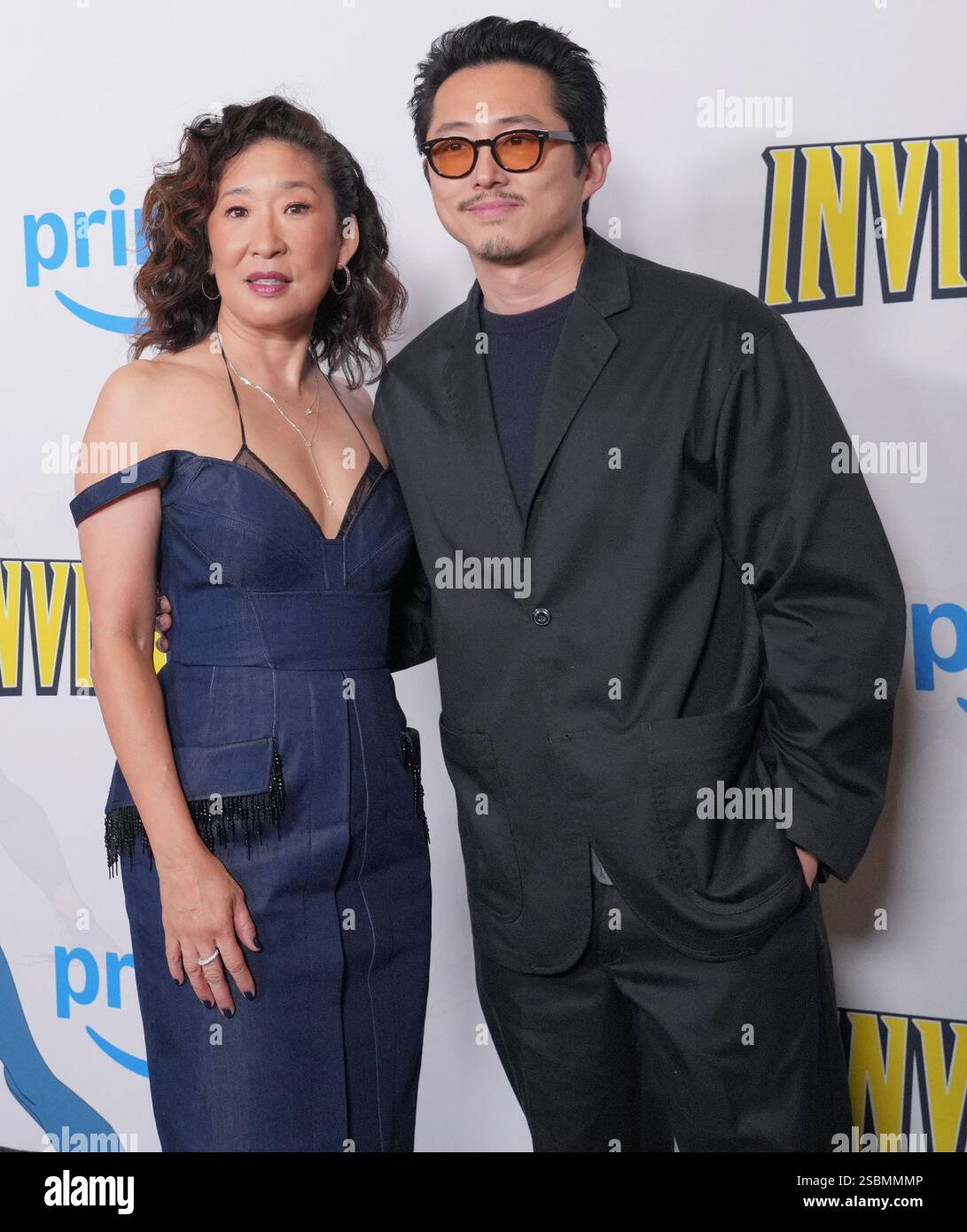 Los Angeles, USA. 03rd Feb, 2025. (L-R) Sandra Oh and Steven Yeun ...