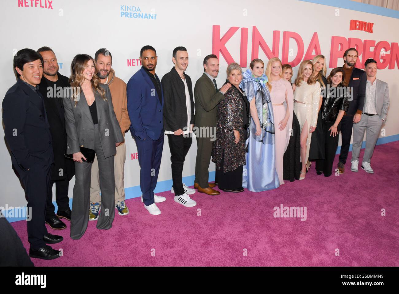 New York, USA. 03rd Feb, 2025. Cast and crew and guests, including Dan ...