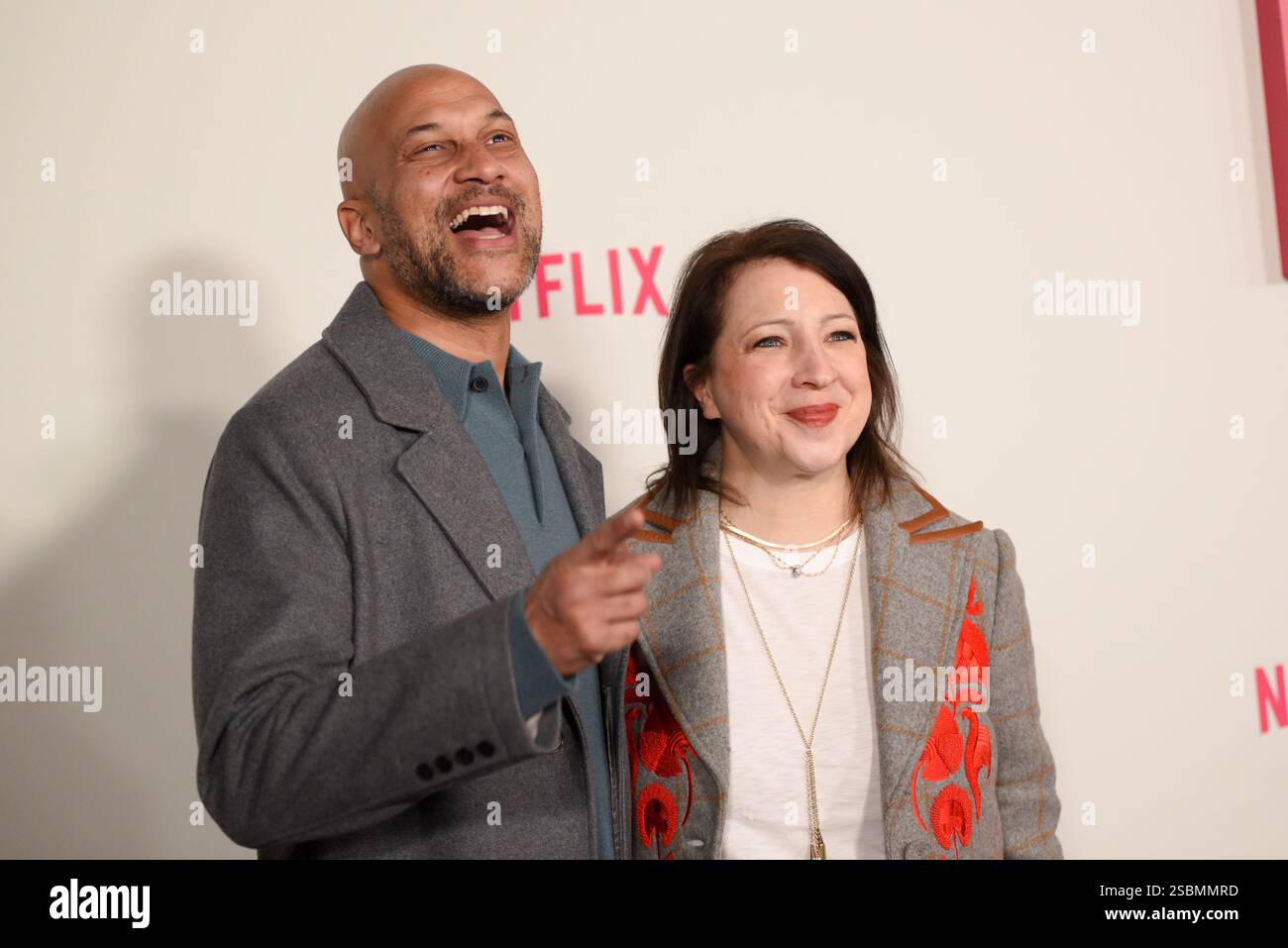 New York, USA. 03rd Feb, 2025. (L-R) Keegan-Michael Key and Elle Key ...