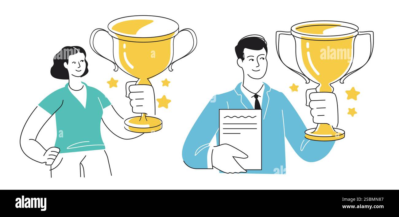 Best business entrepreneur and startup reward. Winner trophy award ...