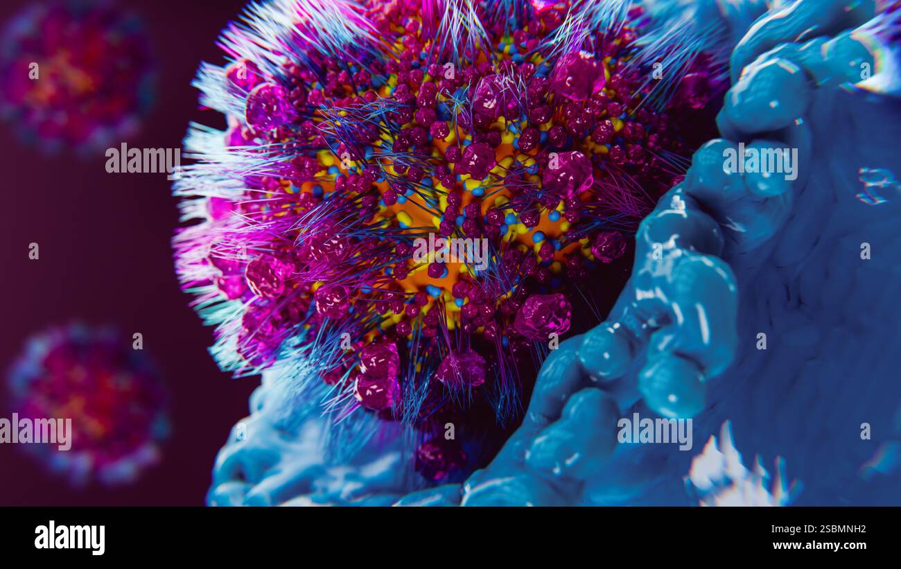 Influenza A virus entering a healthy cell, flu a symptoms 2025, global ...