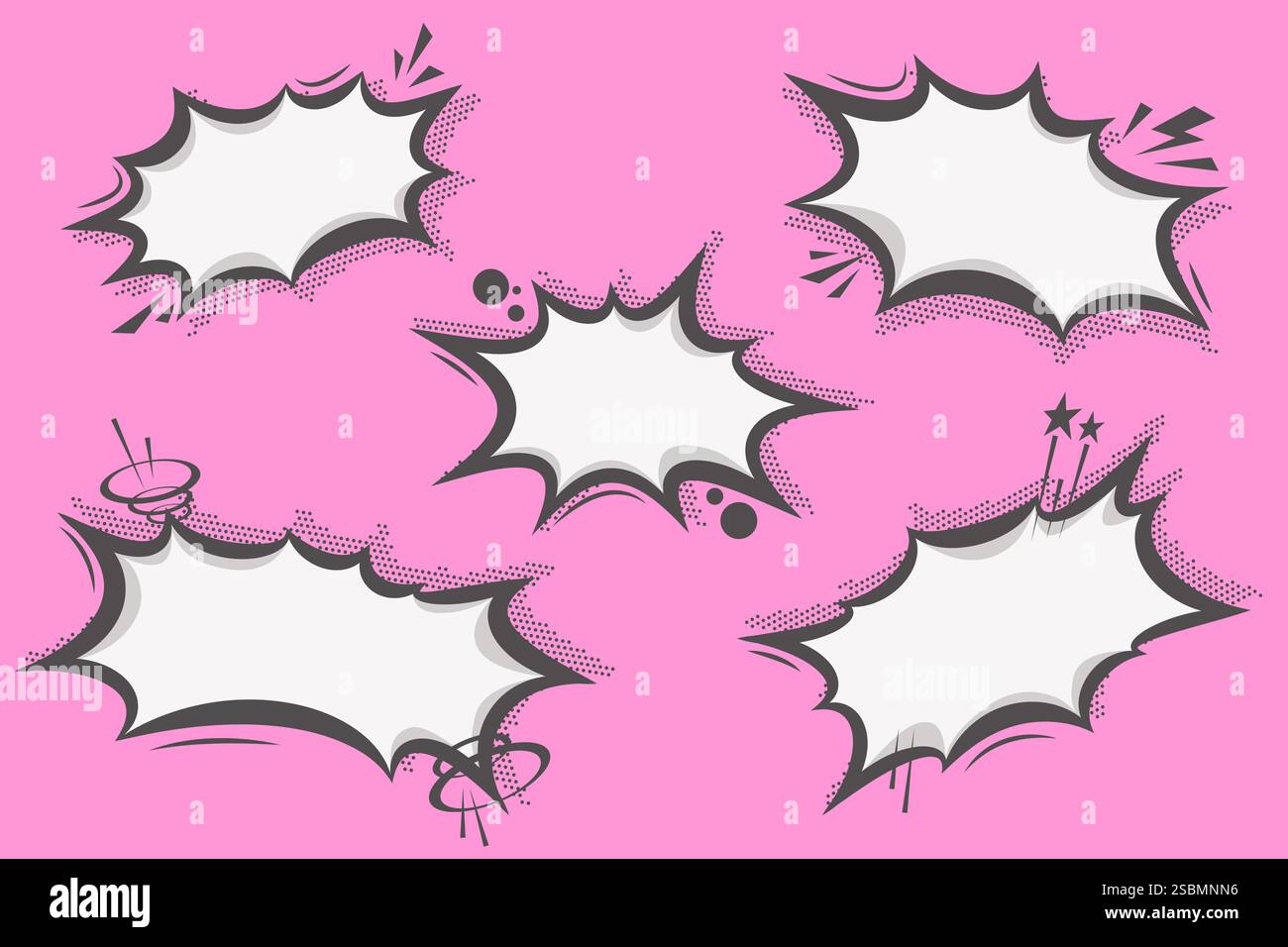 Manga speech bubble for text. Comic pop art vector frame with halftone ...