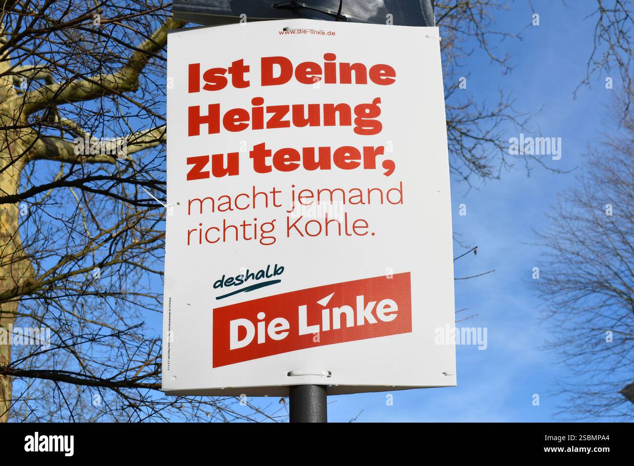 Heidelberg, Germany - January 25th 2025: Election poster of far-left ...