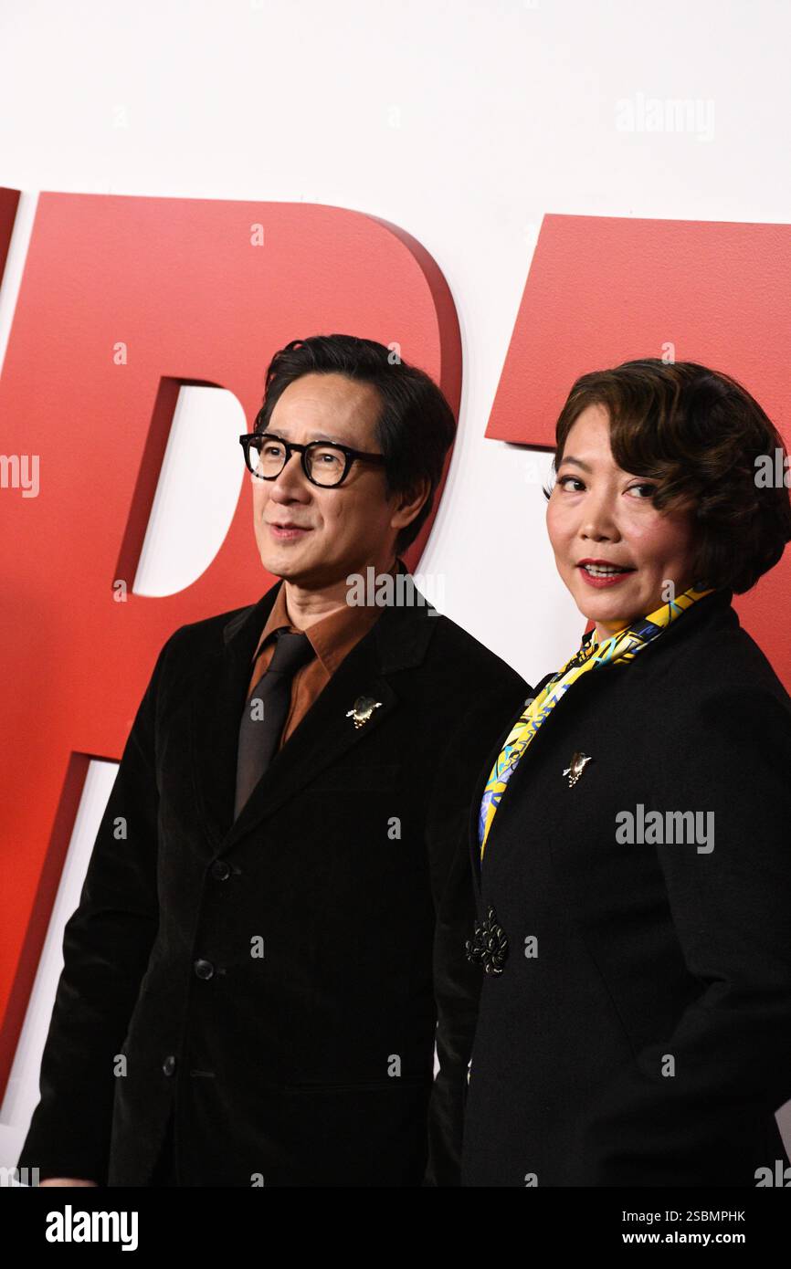 Hollywood, California, USA 3rd February 2025 Actor Ke Huy Quan and wife ...