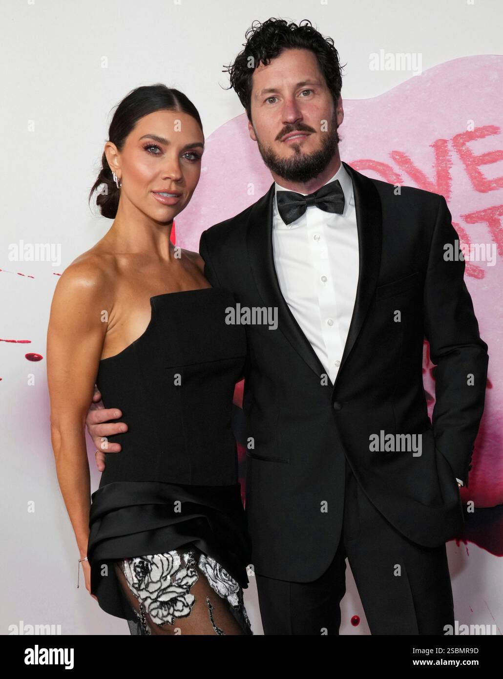 Jenna Johnson Chmerkovskiy, left, and Valentin arrive at the premiere ...