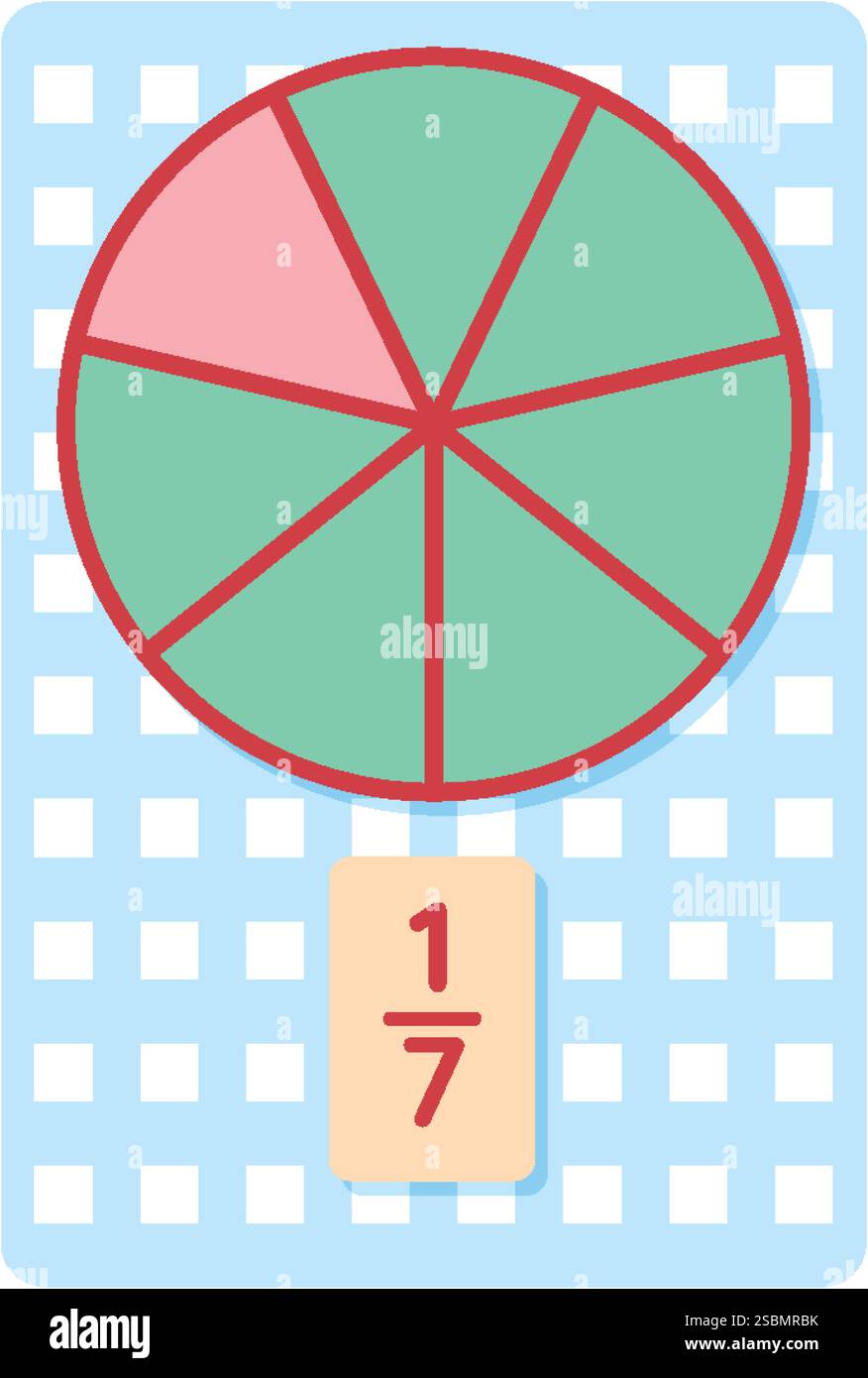 Illustration of a fraction using a pie chart Stock Vector Image & Art ...