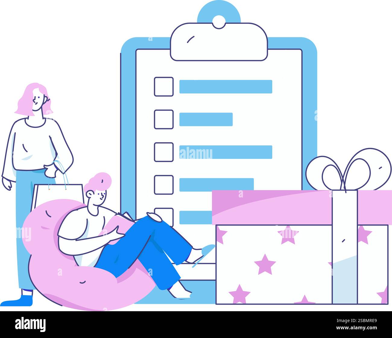 Invite friends to conduct questionnaire flat vector concept operation ...