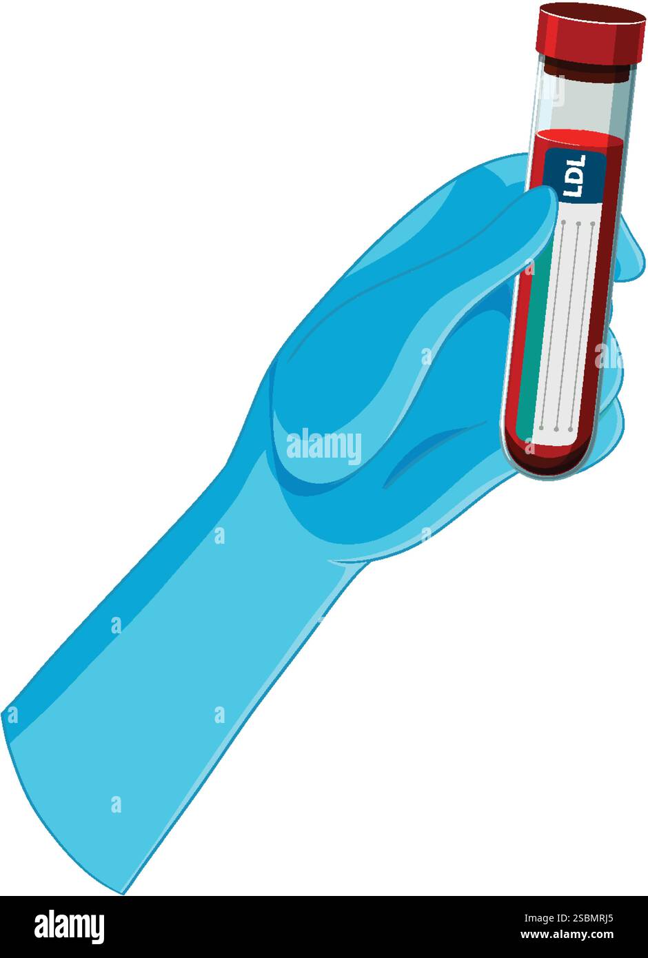 Gloved hand holding a blood test tube Stock Vector Image & Art - Alamy