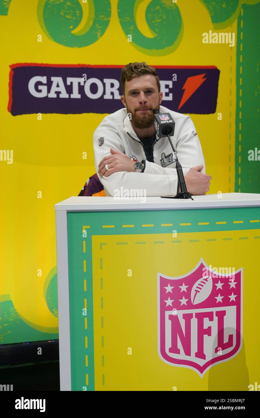 Kansas City Chiefs kicker Harrison Butker during a press conference at ...