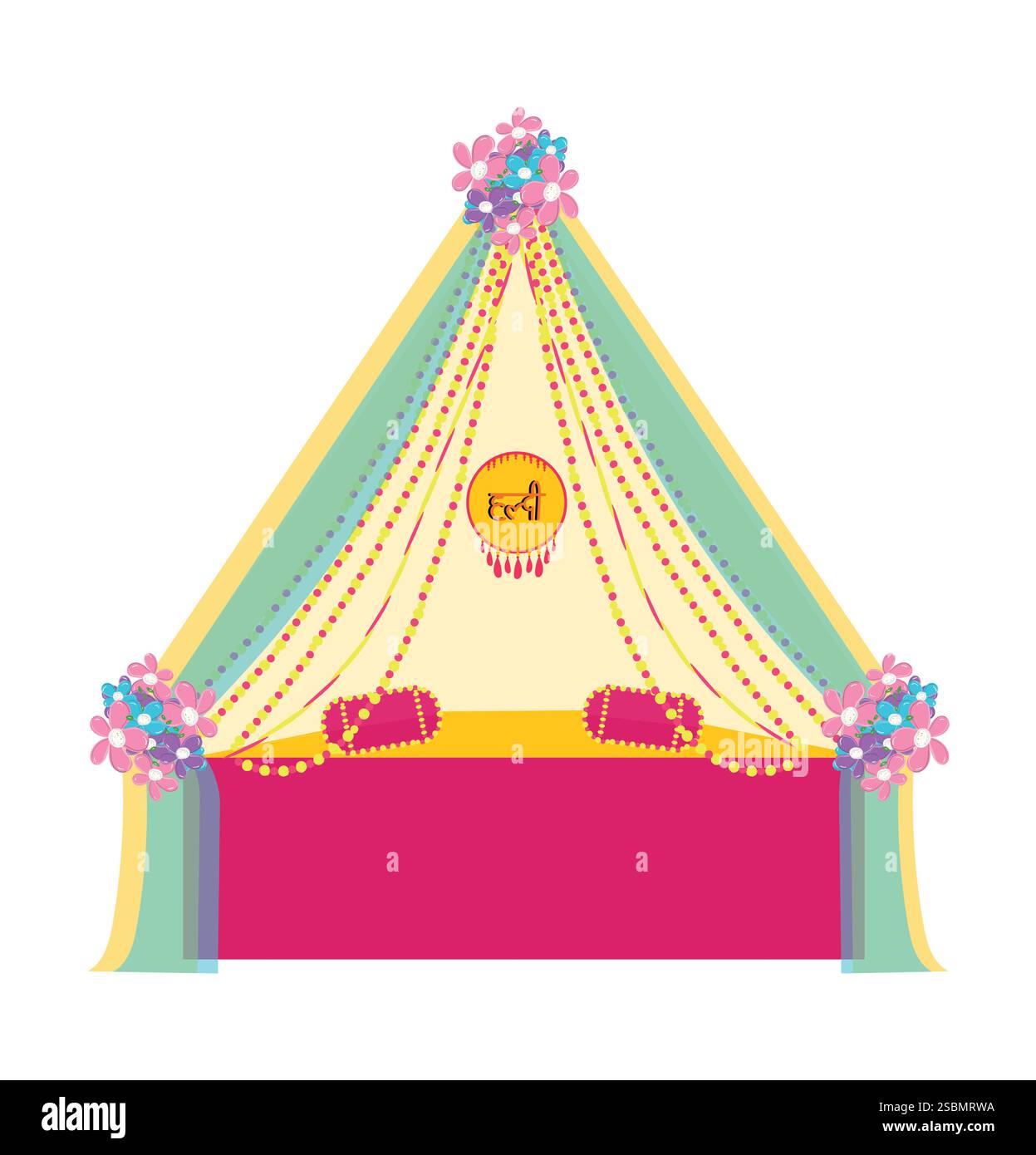 Haldi ceremony setup for bride Stock Vector Image & Art - Alamy