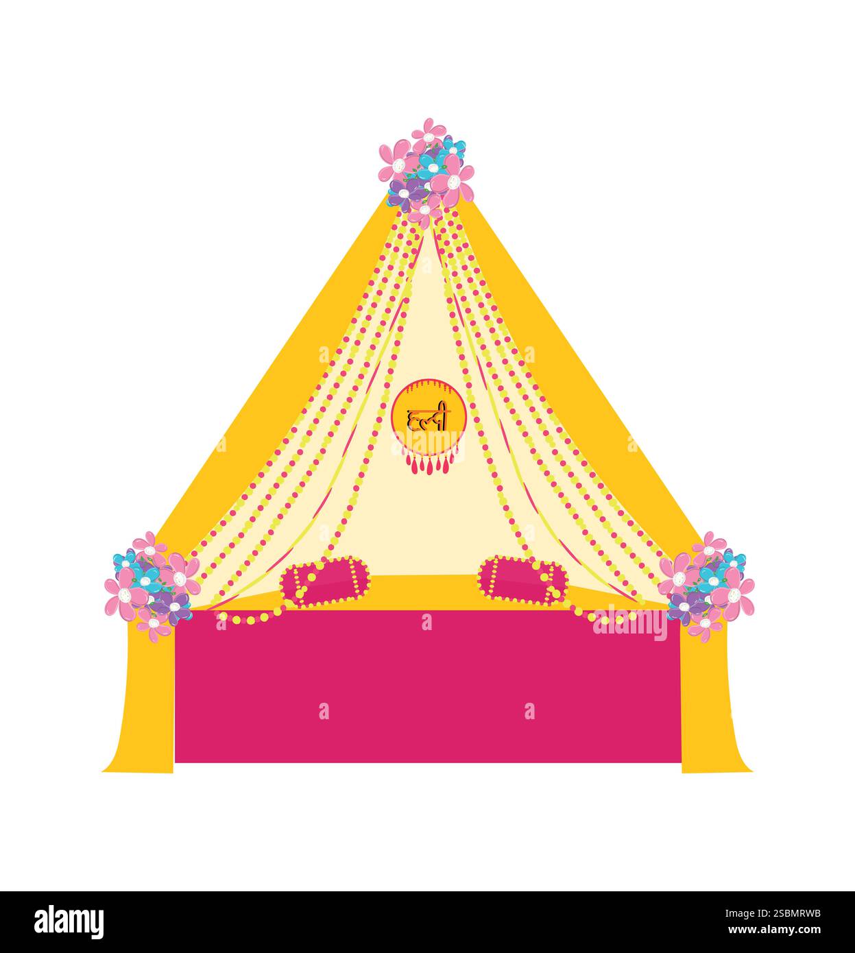 Haldi Ceremony Background setup for bride Stock Vector Image & Art - Alamy