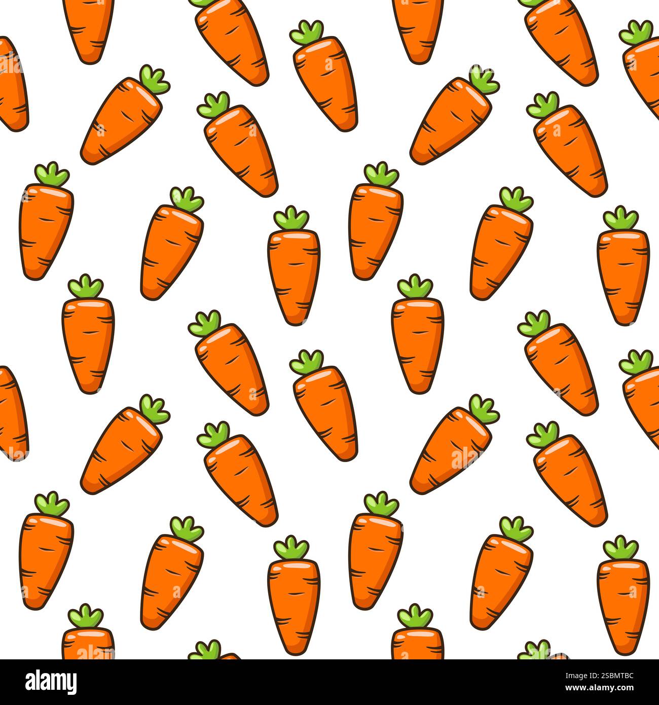 Seamless pattern with cute carrots on white background. Print ...