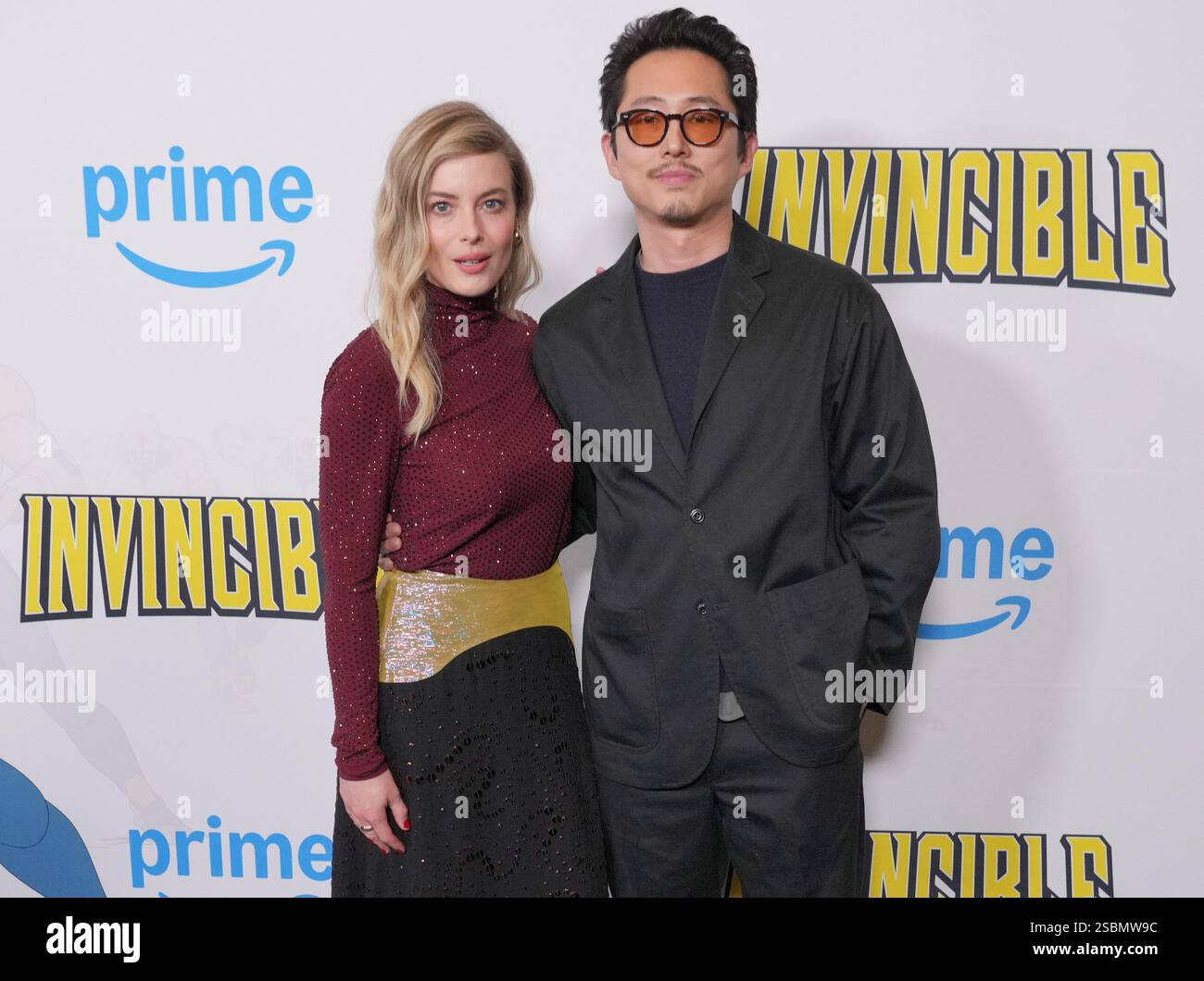 Los Angeles, USA. 03rd Feb, 2025. (L-R) Gillian Jacobs and Steven Yeun ...