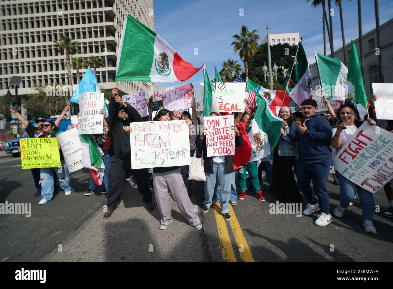 February 3, 2025 Los Angeles, California "A Day Without Immigrants" is ...