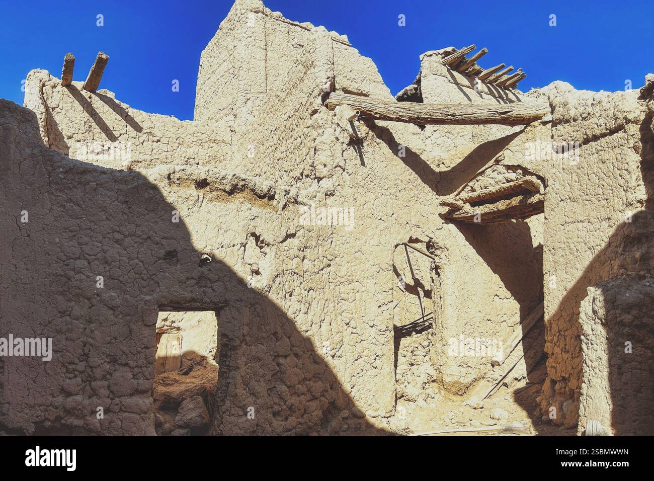 Adam, Oman - January 28 2025: Ancient ruins of Adam Fort in Oman ...