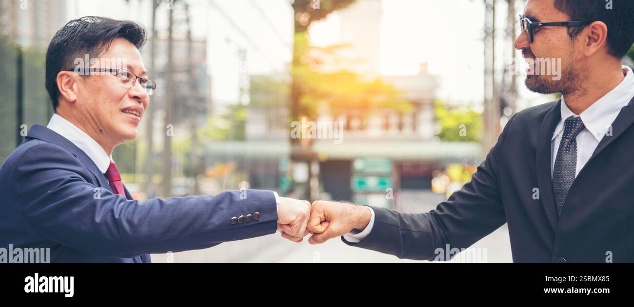 Team Business Partners shaking hands together to Greeting Start up new ...