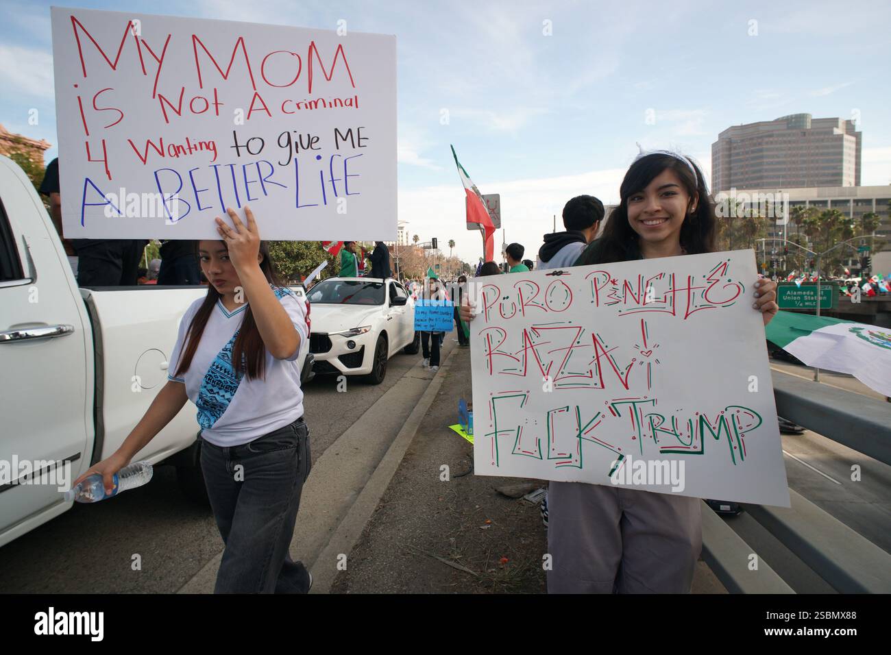 February 3, 2025 Los Angeles, California "A Day Without Immigrants" is ...