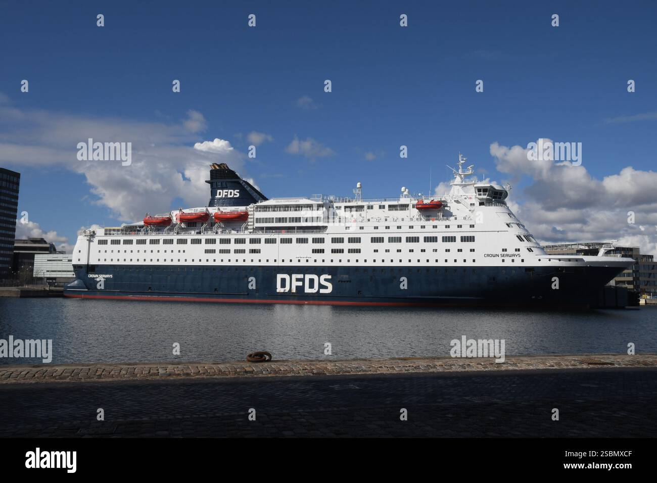Copenhagen, Denmark. 17 March 2021,dfds Oslo boat Crown seaways sail ...