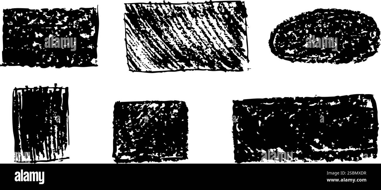 Set of basic geometric shapes. Oval, square, rectangle drawn with ...