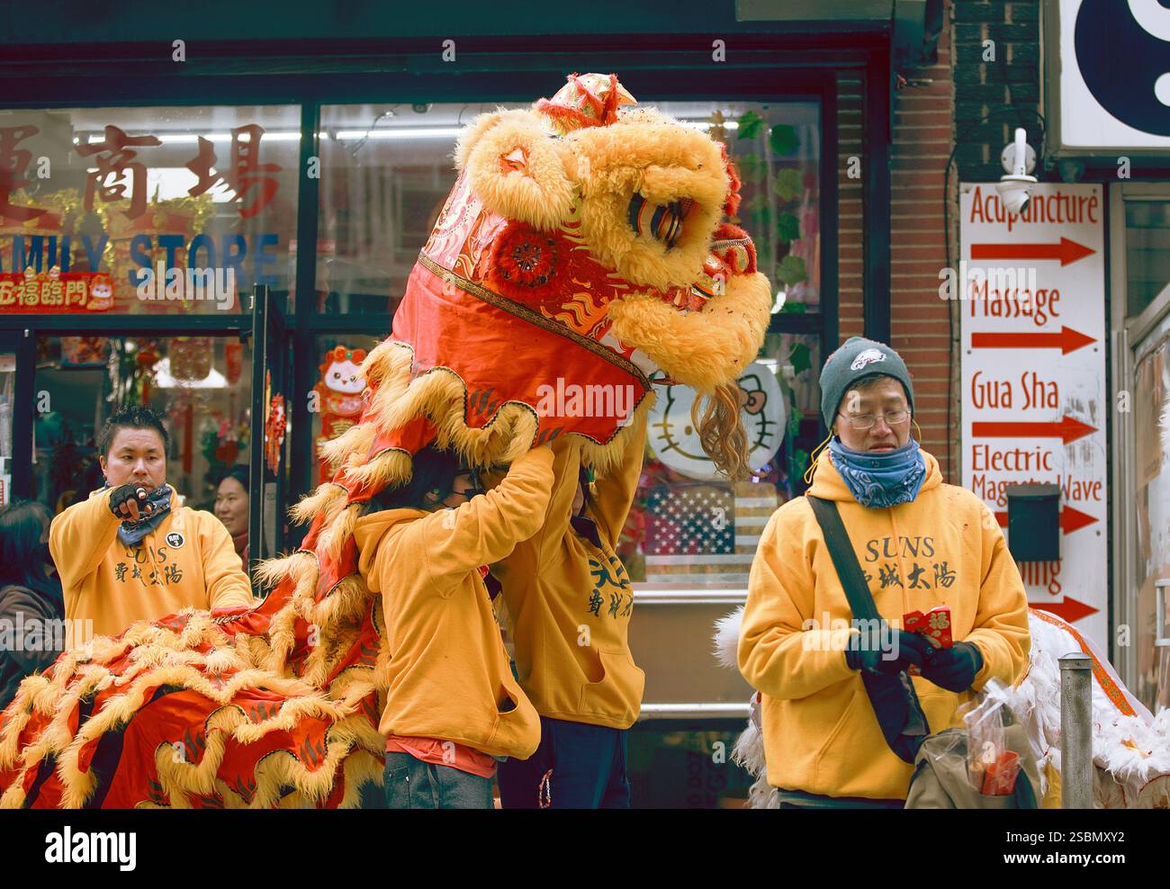 A dragon dance at the Lunar New Year Parade 2025 in Philadelphia ...