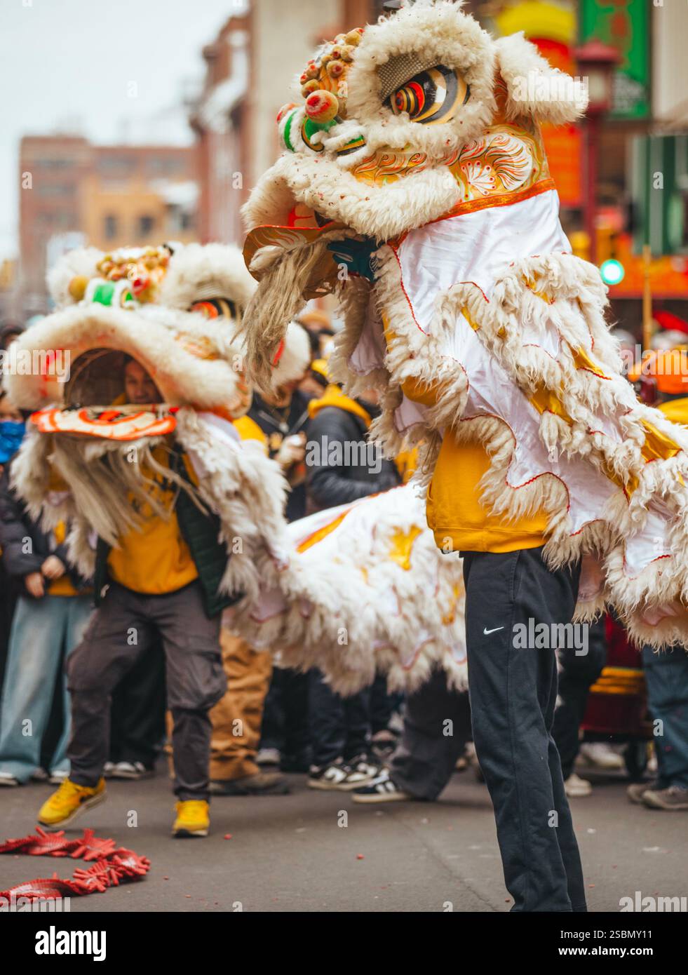 A dragon dance at the Lunar New Year Parade 2025 in Philadelphia ...