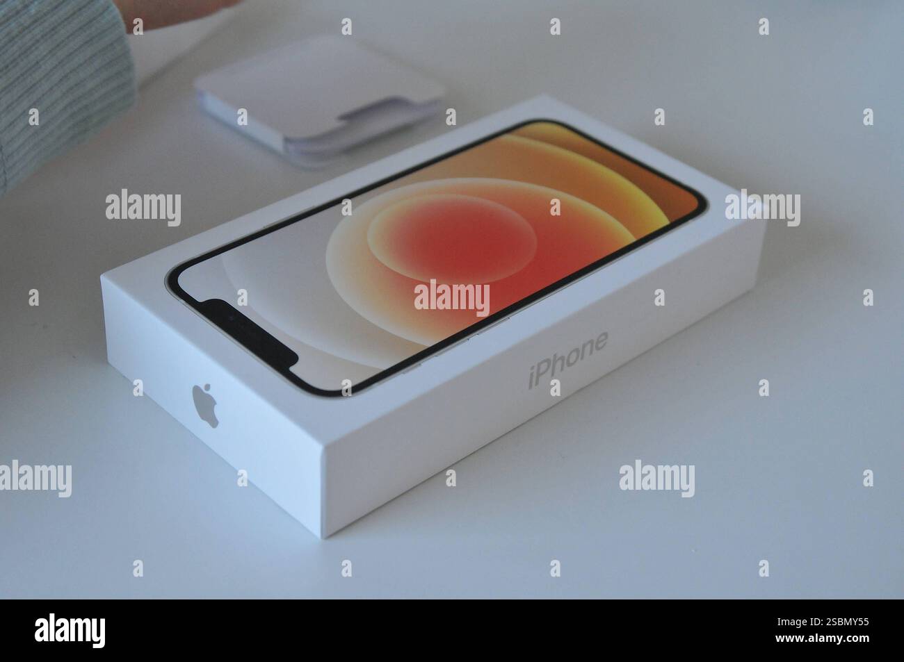 Copenhagen, Denmark.03.March 2021, Apple iphone 12 in box in danish ...
