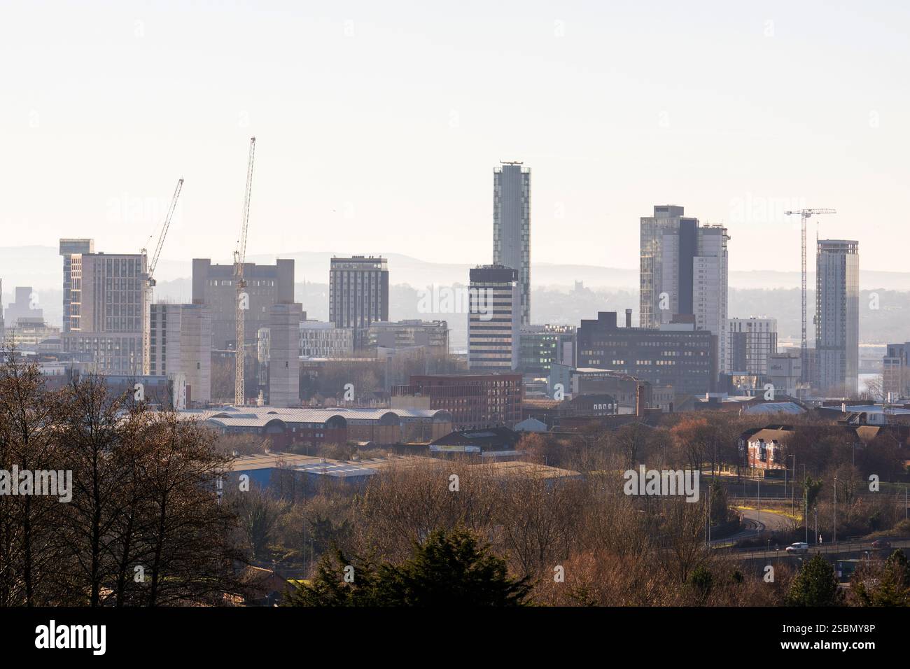 High rise new buildings viewed from Everton Brow Stock Photo - Alamy