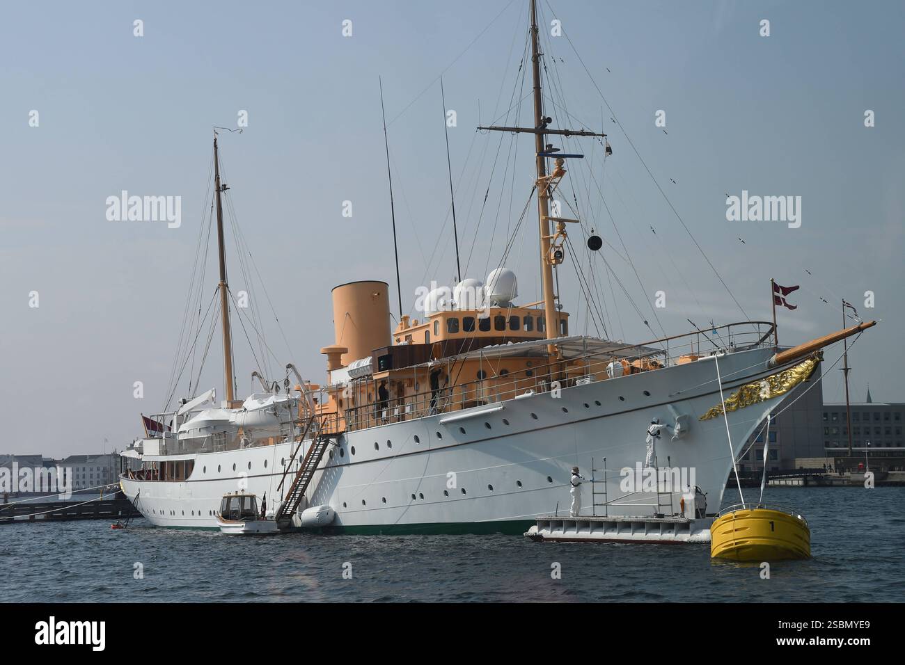 Copenhagen/Denmark 30 April 2018 .Danneborg roya yatch H.M.The Queen ...