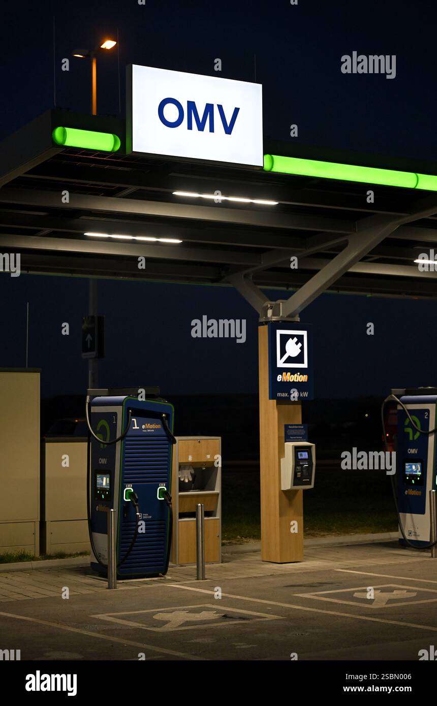 The OMV logo at a petrol station, photographed on Thursday, 30 January ...