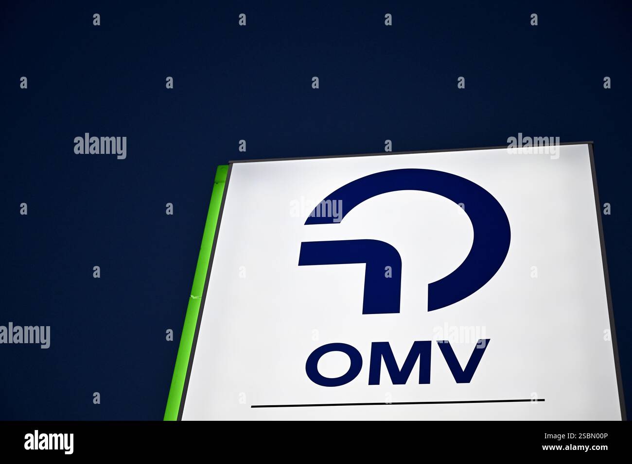 The OMV logo at a petrol station, photographed on Thursday, 30 January ...