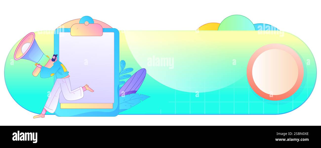 Invite friends to conduct questionnaire flat vector concept operation ...