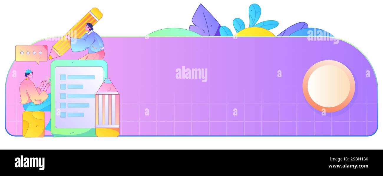 Invite friends to conduct questionnaire flat vector concept operation ...
