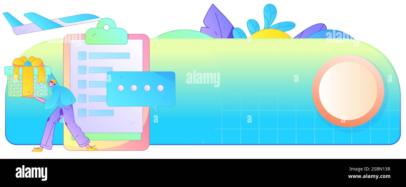 Invite friends to conduct questionnaire flat vector concept operation ...