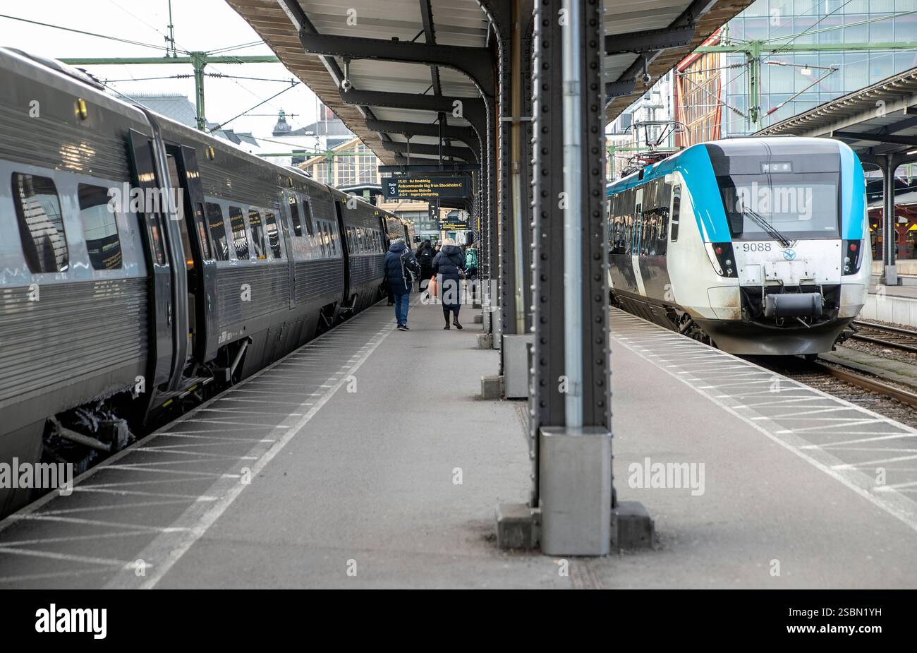 Central train station in Gothenburg. Sweden. A high-speed train type ...