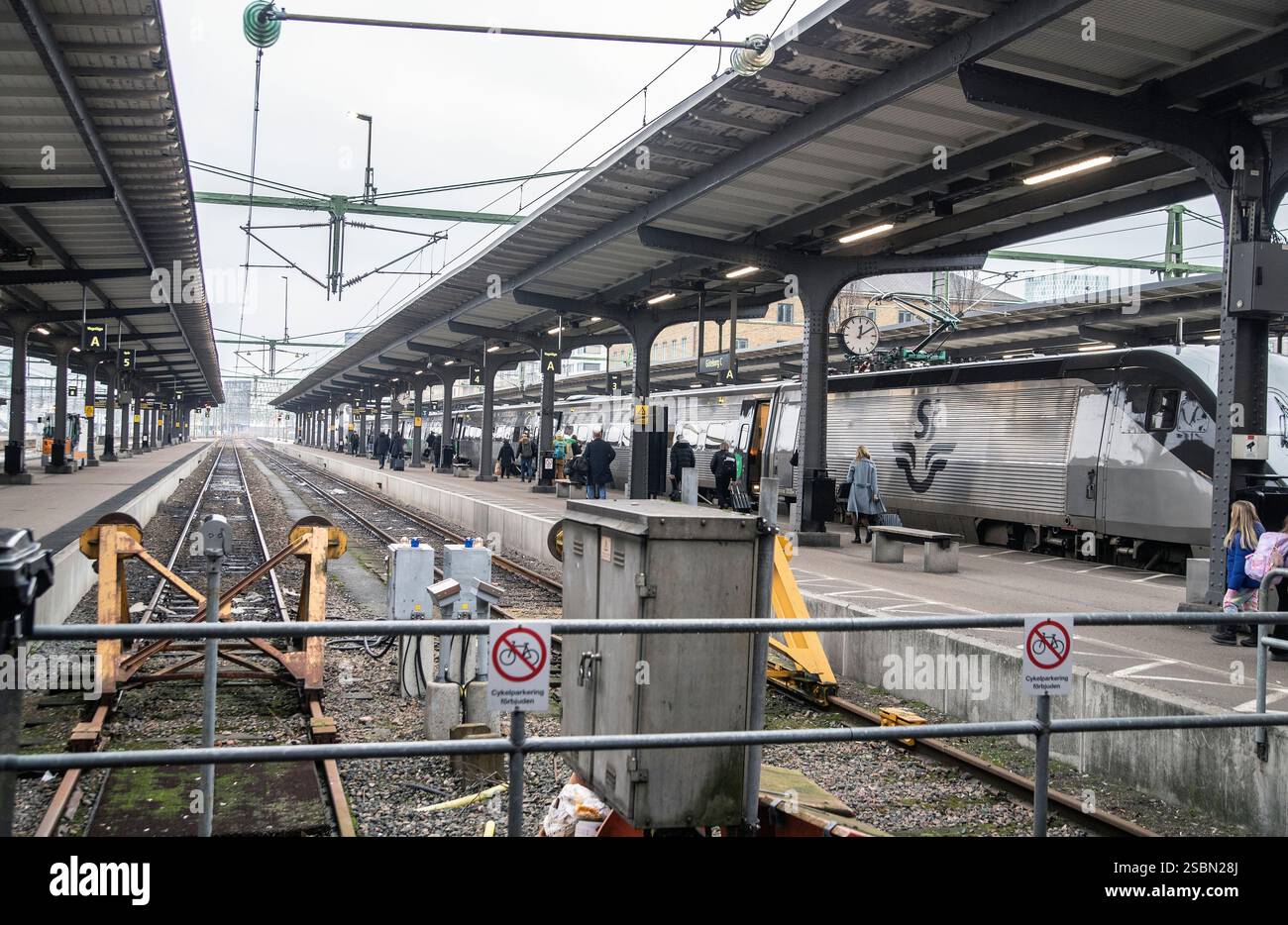 Central train station in Gothenburg. Sweden. A high-speed train type ...