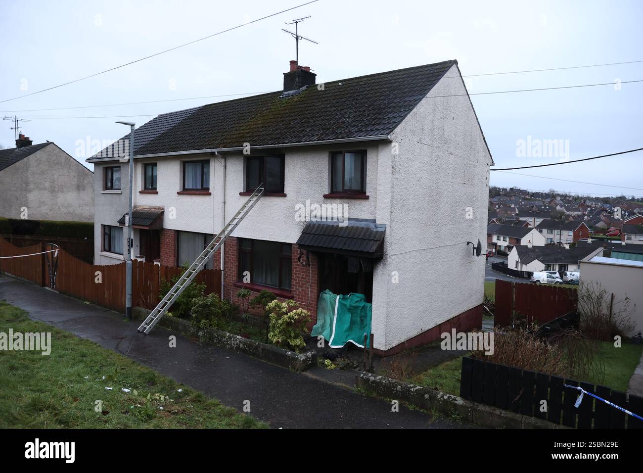 The scene in the Cunninghams Lane area of Dungannon after four people ...