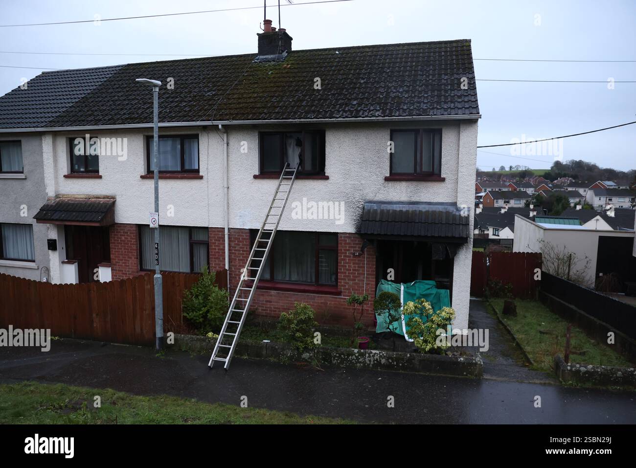 The scene in the Cunninghams Lane area of Dungannon after four people ...