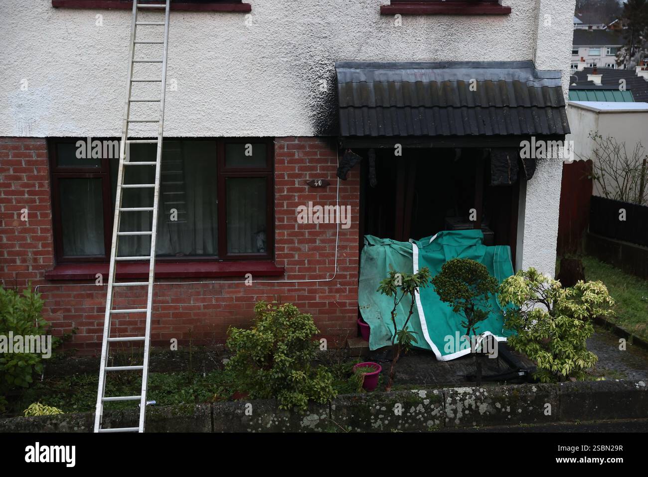 The scene in the Cunninghams Lane area of Dungannon after four people ...