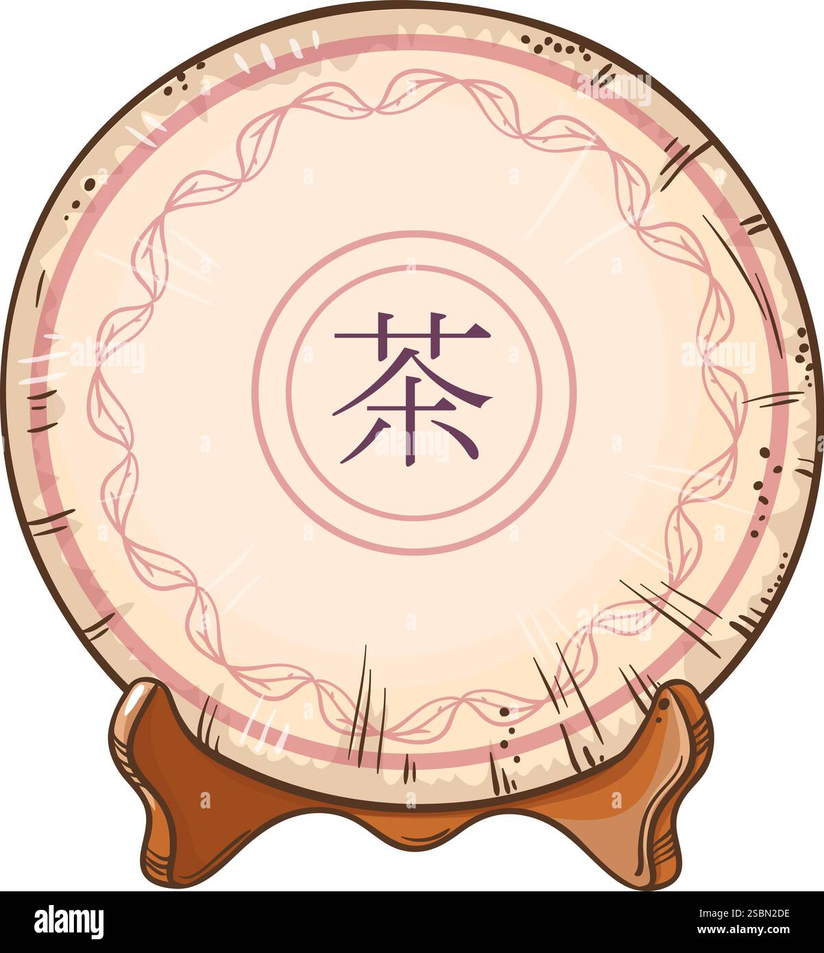 Chinese Tea Puer Colored Detailed Illustration Stock Vector Image & Art ...