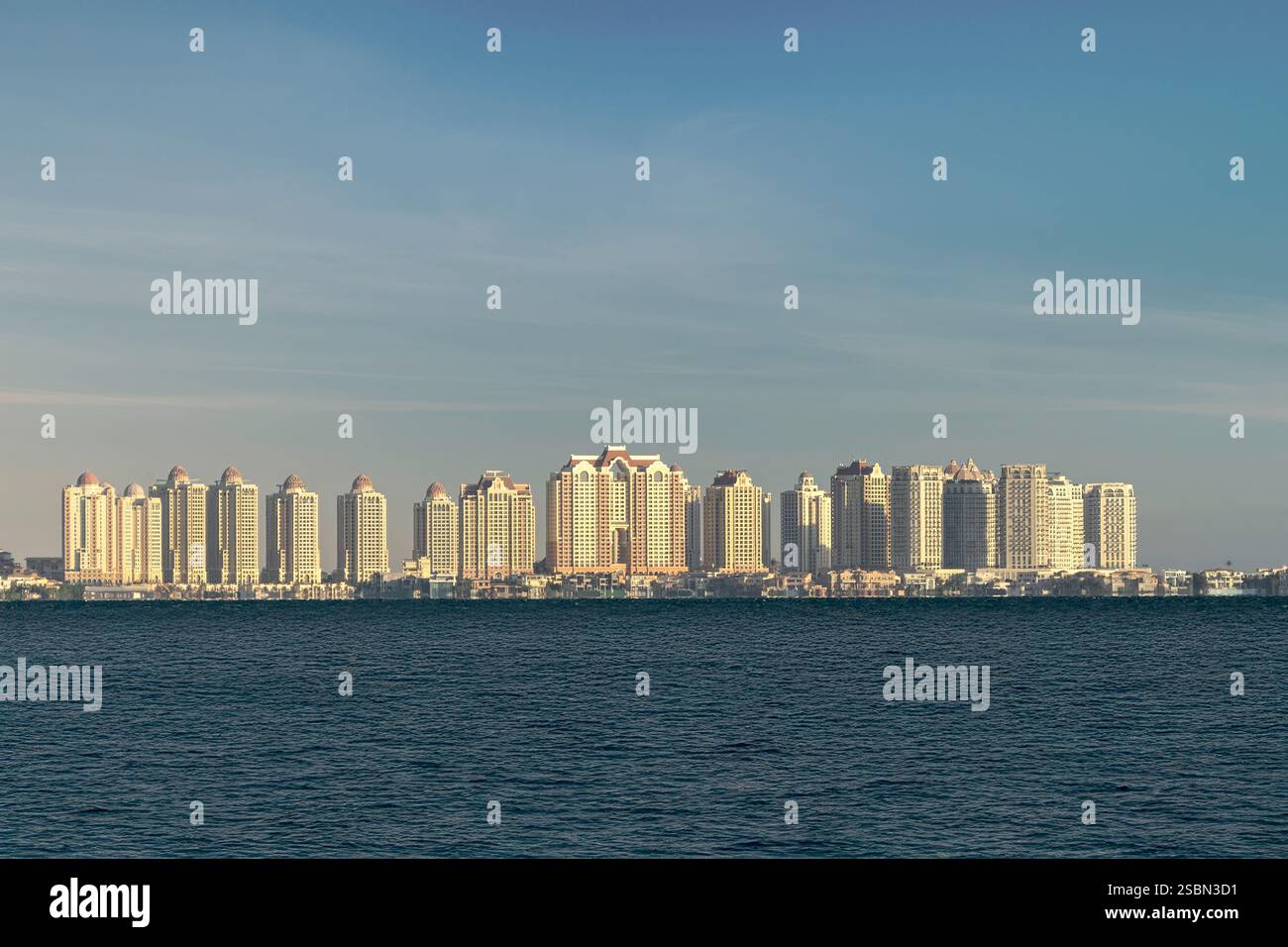 Doha, Qatar - January 04, 2025: Beautiful view of Pearl Qatar viva ...