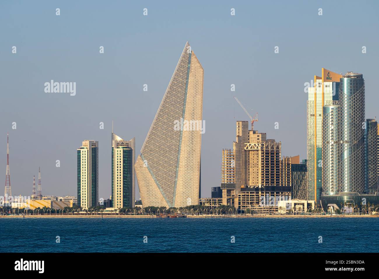 Doha, Qatar - January 03, 2025: Burj al Mana Doha. Doha skyline early ...
